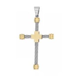 Adelia&acute;s Kettenanh&auml;nger ADELIA ́S "stylischer Kreuz Anh&auml;nger aus Edelstahl", gold, Schmuckanh&auml;nger, Damen, Edelstahl, Kettenanh&auml;nger