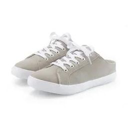 Sabot Vivance "Sneaker, Clog, Slip-On-Sneaker", Damen, Gr. 41, grau (hellgrau), Obermaterial: 100% Textilmaterial. Decksohle: 100% Textilmaterial. Futter: 100% Textilmaterial. Laufsohle: 100% Synthetik, unifarben, Basic, Schuhe Sabot, zum Reinschl&uuml;pfen mit Schn&uuml;rung VEGAN