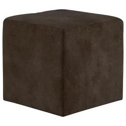 Hocker COTTA "Cuby", braun (espresso), B:40cm H:40cm T:40cm, 96% POLYESTER (PES) / 4% POLYAMID (PA), Hocker, Hocker, Sitzw&uuml;rfel, Cube, Sitzhocker