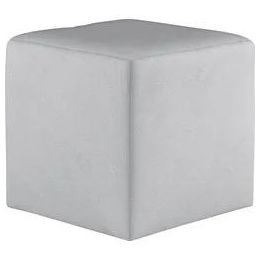 Hocker COTTA "Cuby", grau (argent), B:40cm H:40cm T:40cm, 64% POLYURETHAN (PU) / 25% POLYESTER (PES) / 11% BAUMWOLLE (CO), Hocker, Hocker, Sitzw&uuml;rfel, Cube, Sitzhocker