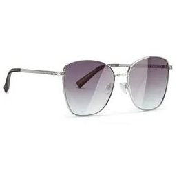 Sonnenbrille Lascana, Damen, silber (silberfarben), Sonnenbrillen Sonnenbrille, modische Sonnenbrille mit gro&szlig;en Gl&auml;sern, Damenbrille