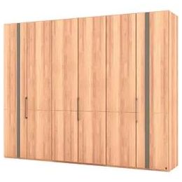 Dreht&uuml;renschrank Musterring "Sorrent, Kleiderschrank, teilmassiv Eiche", braun, B:300cm H:236cm, Schr&auml;nke, Dreht&uuml;renschrank, T&uuml;ren in Eiche massiv mit Absetzung in Schiefer, verschiedene Ma&szlig;e