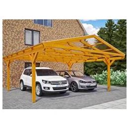 Skan Holz Doppelcarport SKANHOLZ "Westerwald", braun (hellbraun), B/H/T: 220cm x, Carports