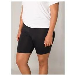 Shorts Base Level Curvy, Damen, Gr. 52, N-Gr, schwarz, Stoff, Obermaterial: 87% Polyamid, 13% Elasthan, unifarben, slim fit kniefrei, Hosen Shorts, Sommerhose mit Elasthan