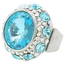 Fingerring "Victoria", blau (t&uuml;rkis), Collezione Alessandro, Fingerringe, Damen, Messing, Fingerring