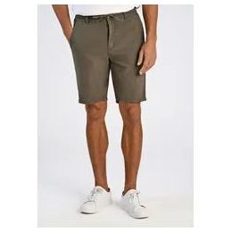 Shorts LINDBERGH "Leinenshorts Relaxed Fit", Herren, Gr. L, gr&uuml;n (army), Obermaterial: 55% Leinen, 45% Baumwolle, meliert, relaxed fit, Hosen Shorts