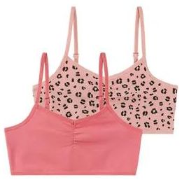 Bustier Buffalo, M&auml;dchen, Gr. 146/152, N-Gr, mauve, bedruckt, Jersey, Obermaterial: 92% Baumwolle, 8% Elasthan (LYCRA), bedruckt, unifarben, Basic, k&ouml;rpernah, BHs Bustier, mit verstellbaren Tr&auml;gern, unifarben oder bedruckt