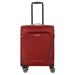 Handgep&auml;ck-Trolley Travelite "JETPACK Multi Light 4 Cabin, konzipiert f&uuml;r Condor & Ryanair", Gr. B/H/T: 40cm x 55cm x 20cm 37 l, rot, Polyester, unifarben mit Farbeins&auml;tzen, Koffer, Weichgep&auml;ck-Koffer Handgep&auml;ck f&uuml;r die meisten g&auml;ngigen Airlines