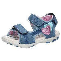 Sandale Lico "Sandale Ella V", M&auml;dchen, Gr. 32, blau, Veloursleder, Schuhe Sandale