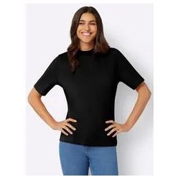 Kurzarmshirt Classic Basics "Kurzarm-Shirt", Damen, Gr. 48, schwarz, 100% Baumwolle, unifarben, Shirts