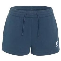 Sweatshorts Lotto, Damen, Gr. XS (34), Normalgr&ouml;&szlig;en, blau (marineblaus), 80% Baumwolle, 20% Polyester, unifarben, regular fit kurz, Hosen Sweatshorts, - mit praktischem Kordelzug