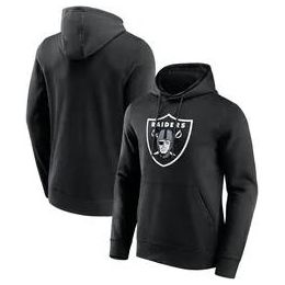 Kapuzenpullover Fanatics "Fanatics Hoodie Las Vegas Raiders Primary Logo Graphic", Herren, Gr. XL, schwarz, 80% Baumwolle, 20% Polyester, Pullover Kapuzenpullover