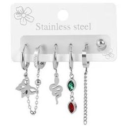 Adelia&acute;s Paar Ohrh&auml;nger ADELIA ́S "Damen Ohrstecker aus Edelstahl &Oslash; 10 mm", silber, Ohrringe, Damen, Damen, Edelstahl