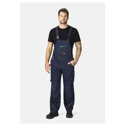 Arbeitslatzhose HERO by John Medoox "EDMONTON Pro Workwear Arbeits-Cargo-Latzhose", Herren, Gr. 48, L&auml;nge 32, blau (marine), Sweatware, 65% Polyester, 35% Baumwolle, gerade lang, Hosen, Arbeits-Cargo-Latzhose Funktionsqualit&auml;tf&uuml;r Herren
