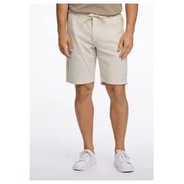 Shorts LINDBERGH "Leinenshorts Relaxed Fit", Herren, Gr. XS, beige (lt sand), Obermaterial: 55% Leinen, 45% Baumwolle, unifarben, relaxed fit, Hosen Shorts