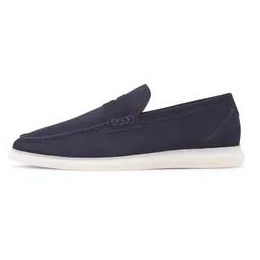 Loafer Henry Stevens "Elia PL1", Herren, Gr. 45, blau (navy), Leder, Schuhe Loafer