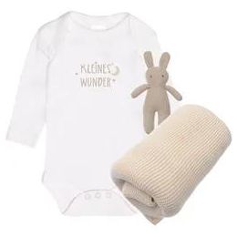 Erstausstattungspaket Liliput "Kleines Wunder", M&auml;dchen, Gr. 86/92, beige (beige, wei&szlig;), 100% Baumwolle, KOB Set-Artikel Erstausstattungspaket, mit Strickhase Lou