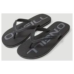 O`Neill Zehentrenner O'NEILL "PROFILE LOGO SANDALS", Herren, Gr. 47, schwarz (schwarz out), Synthetik, Schuhe Zehentrenner