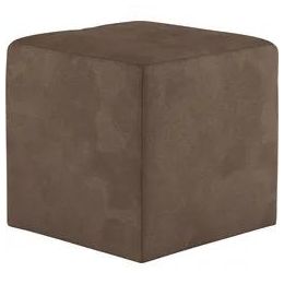 Hocker COTTA "Cuby", braun, B:40cm H:40cm T:40cm, 100% Polyester, Hocker, Hocker, Sitzw&uuml;rfel, Cube, Sitzhocker