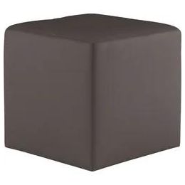 Hocker COTTA "Cuby", grau (elephant), B:40cm H:40cm T:40cm, 64% POLYURETHAN (PU) / 25% POLYESTER (PES) / 11% BAUMWOLLE (CO), Hocker, Hocker, Sitzw&uuml;rfel, Cube, Sitzhocker