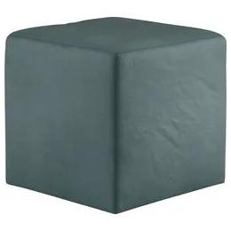 Hocker COTTA "Cuby", gr&uuml;n (schwarz petrol), B:40cm H:40cm T:40cm, 100% Polyester, Hocker, Hocker, Sitzw&uuml;rfel, Cube, Sitzhocker