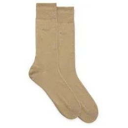 Businesssocken BOSS "2P RS Uni CC", Herren, Gr. 39-42, beige (medium beige 261), Baumwollmischung, unifarben, normal, Socken, mit Markenlogo