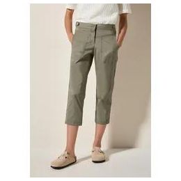 3/4-Hose Cecil, Damen, Gr. 30, L&auml;nge 22, grau (smoky taupe), Web, 98% Baumwolle, 2% Elasthan, unifarben, comfort fit 3/4-L&auml;nge, Hosen, aus Baumwolle mit Stretchanteil