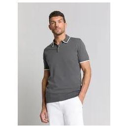 T-Shirt NO EXCESS "NO EXCESS Kurzarm Poloshirt", Damen, Gr. L, grau (dunkelgrau), 80% Baumwolle, 20% polyester, Shirts T-Shirt