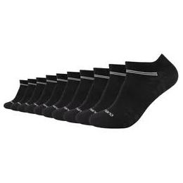 Sneakersocken Camano "10er Pack", Herren, Gr. 43-46, schwarz (schwarz mix), 72% Baumwolle, 26% Polyamid, 2% Elasthan, gestreift, Socken Sneakersocken