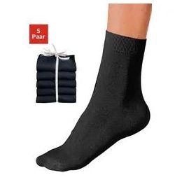 Basicsocken GO IN, Herren, Gr. 35-38, schwarz, Baumwolle, Baumwollmischung, Elasthan, Polyamid, Polyester, unifarben, elastisch, Socken, unifarben