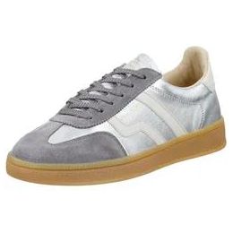Sneaker Gant "Gant Sneaker Leder/Textil", Damen, Gr. 40, silber (silber, wei&szlig;), Leder, Textil, Schuhe Sneaker