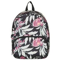 Tagesrucksack Roxy "Always Core Printed", Damen, grau (anthrazit wind swept floral), Polyester, Rucks&auml;cke