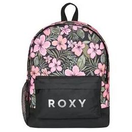 Tagesrucksack Roxy "Sugar Baby Bottle", Damen, grau (anthrazit fearless floral), Polyester, Rucks&auml;cke