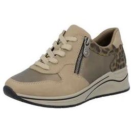 Sneaker Rieker "Rieker Sneaker Lederimitat", Damen, Gr. 38, braun, Lederimitat, Schuhe Sneaker