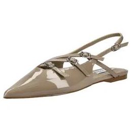 Ballerina Steve Madden "Steve Madden Ballerinas Lederimitat", Damen, Gr. 38, beige (taupe lack), Lederimitat, Schuhe Ballerina