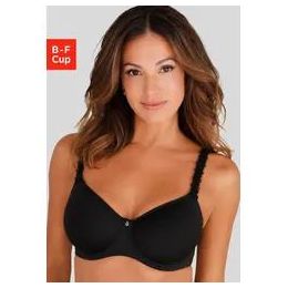 Minimizer-BH Nuance, Damen, Gr. 90, Cup C, schwarz, Microtouch, Obermaterial: 82% Polyamid (TACTEL), 18% Elasthan (LYCRA), BHs Minimizer-BH, mit B&uuml;gel & leichten Spacer-Schalen, mit verspielten Spitzentr&auml;gern