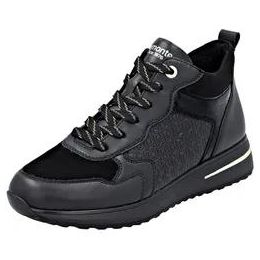 Sneaker Remonte "Remonte Sneaker Leder", Damen, Gr. 38, schwarz (schwarz, schwarz), Leder, Schuhe Sneaker