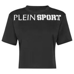 T-Shirt Plein Sport "T-Shirt", Damen, Gr. M, schwarz (02, schwarz), Obermaterial: 100% Polyester, Shirts T-Shirt
