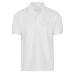 Poloshirt TRIGEMA "TRIGEMA Poloshirt DELUXE Piqu&eacute;", M&auml;dchen, Gr. 116, wei&szlig;, Piqu&eacute;, 100% Baumwolle, Basic, lang, ohne Ausschnitt, Shirts