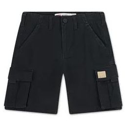 Levi's Cargoshorts LEVI'S KIDS "LVB TRADITIONAL CARGO SHORTS", Jungen, Gr. 8 (128), N-Gr, schwarz (jet schwarz), Web, Obermaterial: 98% Baumwolle, 2% Elasthan, unifarben, normal, Hosen, mit Logo-Patch