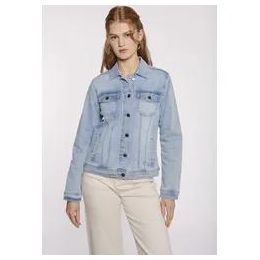 Haily's Jeansjacke HAILY&rsquo;S "LS C DJK Ma44cy", Damen, Gr. S, blau (lblau), Denim/Jeans, Obermaterial: 77% Baumwolle, 21% Polyester, 2% Elasthan, unifarben, regular fit normal, Jacken Jeansjacke
