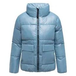 Kurzjacke Navahoo "Eispracht 14", Damen, Gr. XXL (44), blau (graublau), Obermaterial: 100% Polyester. Innenfutter: 100% Polyester. Wattierung: 100% Polyester. &Auml;rmelfutter: 100% Polyester, gerade h&uuml;ftbedeckend, hoch geschlossener Ausschnitt, &Auml;rmel ohne &Auml;rmelschlitz elastischer Bund mit Gummizug,mit innenliegendem Gummizug, Jacken Kurzjacke, Kurze gesteppte Damen Winterjacke