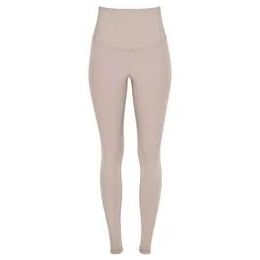 Leggings WINSHAPE "Functional Comfort HWL117C", Damen, Gr. XS, Normalgr&ouml;&szlig;en, cappuccino, 85% Polyester, 15% Elasthan, Hosen Leggings, mit V-Shape Applikation und Core-Bund