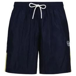 Badeshorts Sergio Tacchini "POSITANO SWIMSHORT Herren", Herren, Gr. L, EURO-Gr&ouml;&szlig;en, blau (navy, popcorn), Polyester, Badehosen Badeshorts, Badehose Herren, Badeshorts, Strandhose, Swimwear, Beachwear, Sale