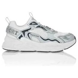 Sneaker Plein Sport "Lo-Top Turnschuhe", Damen, Gr. 38, Normalschaft, 0170, wei&szlig;, silber, Schuhe Sneaker