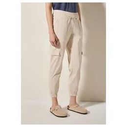 Cargohose Cecil, Damen, Gr. XXL, L&auml;nge 28, beige (boulder beige), Web, 66% Baumwolle, 30% Polyester, 4% Elasthan, unifarben, slim fit normal, Hosen Cargohose, im Loose Fit