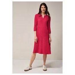 Midikleid Cecil, Damen, Gr. L42, US-Gr&ouml;&szlig;en, rot (glazed apple rot), Stoff, 56% Viskose, 43% Polyester, 1% Elasthan, unifarben, normal knielang, Rundhals, B&uuml;ndchen, Kleider Midikleid, knielang