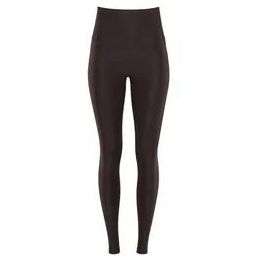 Leggings WINSHAPE "Functional Comfort HWL117C", Damen, Gr. M, Normalgr&ouml;&szlig;en, espresso, 85% Polyester, 15% Elasthan, Hosen Leggings, mit V-Shape Applikation und Core-Bund