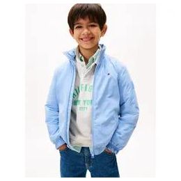 Steppjacke Tommy Hilfiger "ESSENTIAL PADDED JACKET", Jungen, Gr. 16 (176), blau (cloudy blau), Web, Obermaterial: 100% Polyamid, unifarben, regular fit h&uuml;ftbedeckend, elastischer Bund, Jacken Steppjacke, f&uuml;r Kinder bis 16 Jahre, mit Kapuze im Kragen