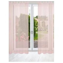 Gardine Heine HOME, rosa (rose), B:135cm H:245cm, Polyester, Gardinen, Gardine
